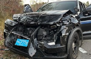 Two injured, including police officer, after morning crash that saw ...