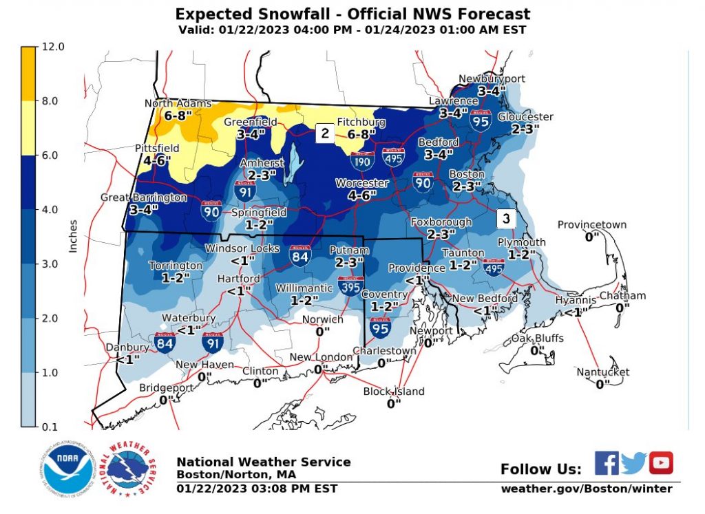 All of Massachusetts expected to see snow; How much depends on what ...